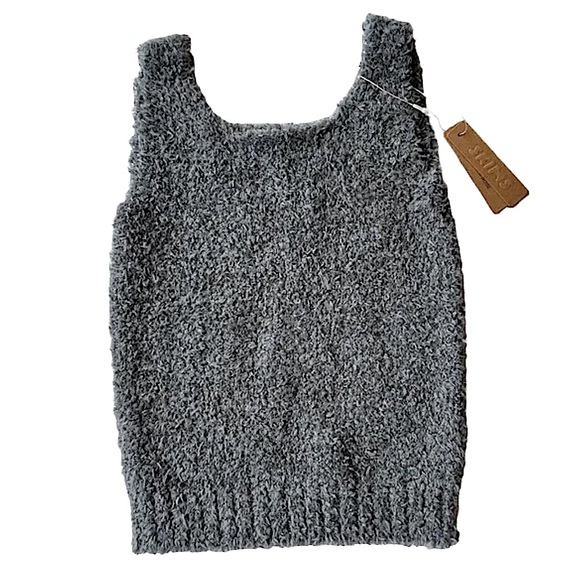 SKIMS | Shirts & Tops | Smoke Skims Kids Cozy Knit Tank Dark Gray ...